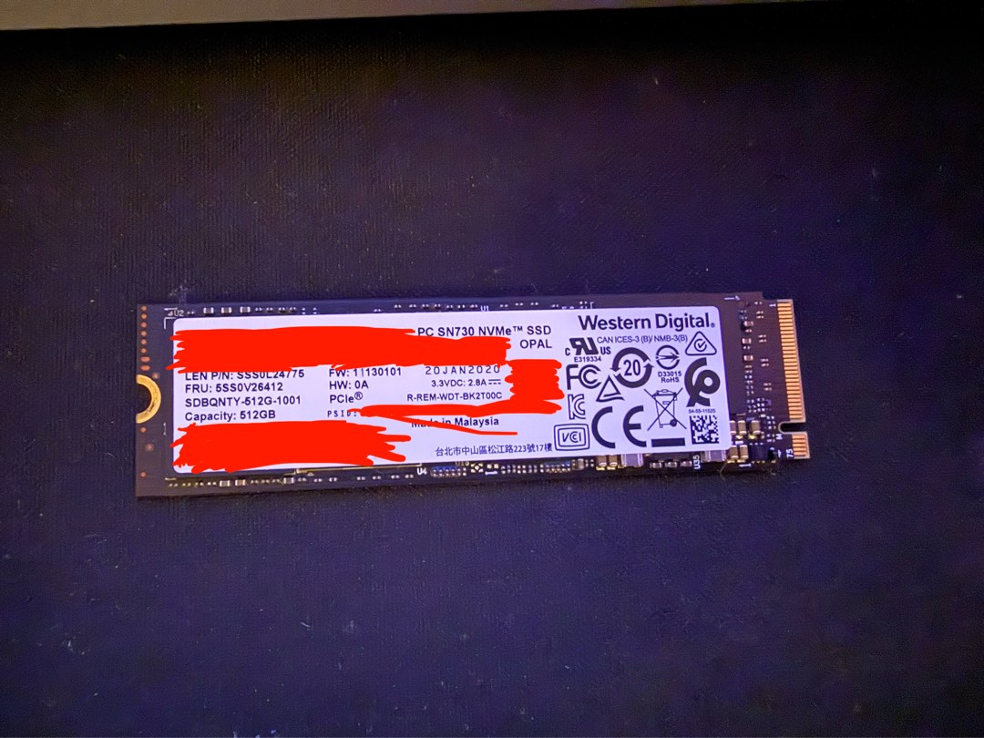 512GB PCIE 3.0 NVME WD SN730 Western Digital SSD, Computers & Tech ...