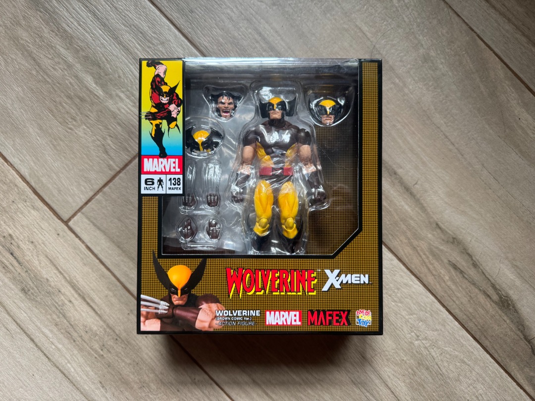 全新 Medicom Mafex No 138 X-Men Wolverine Brown Comic Ver 狼人, 興趣及遊戲, 玩具 ...