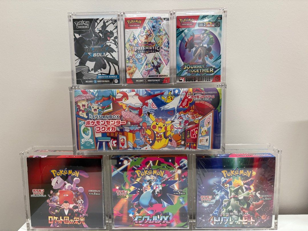 [Acrylic] Pokemon Japanese Booster Box - Pokemon and English Booster ...