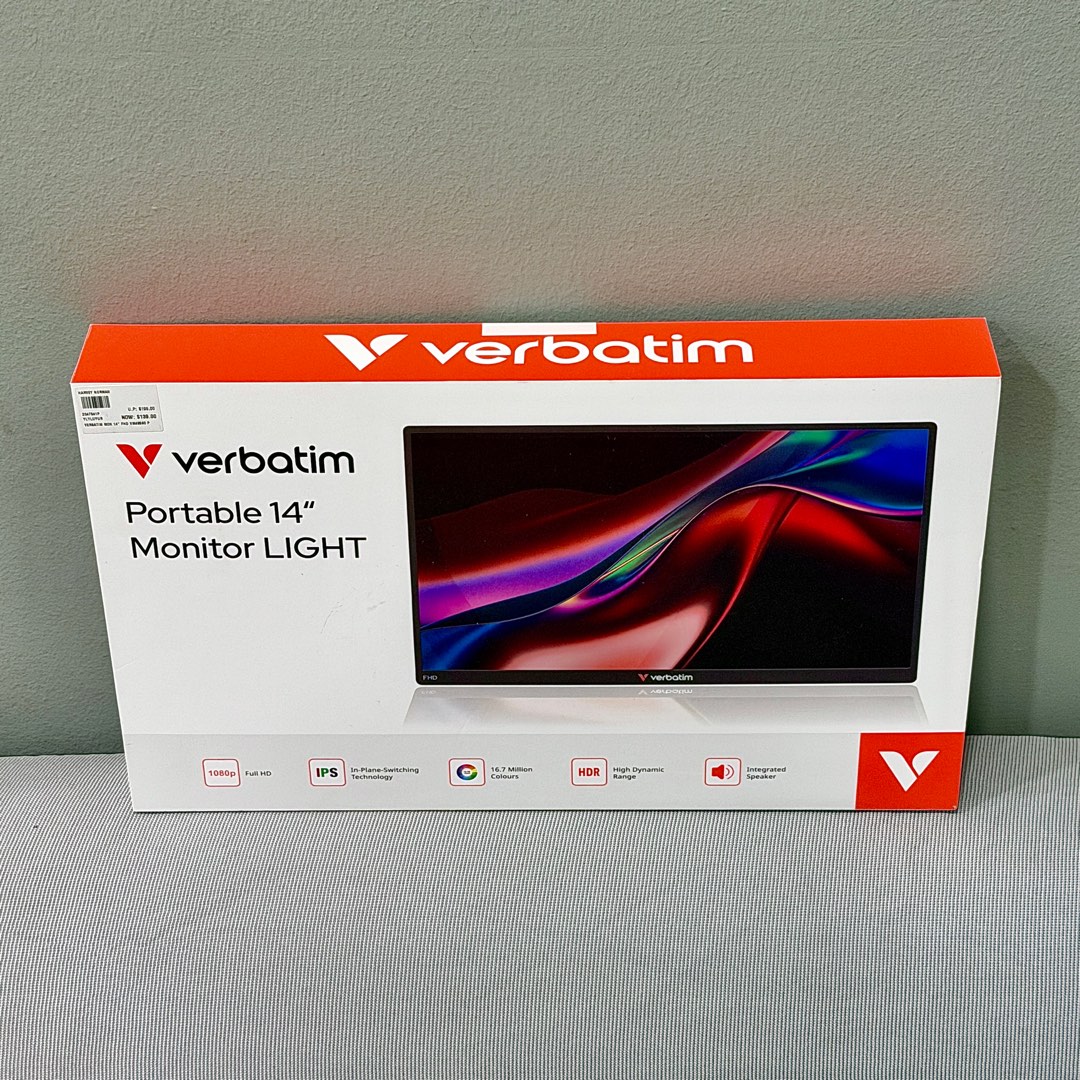 [Brand NEW] Verbatim Portable Monitor 14”, Computers & Tech, Parts ...