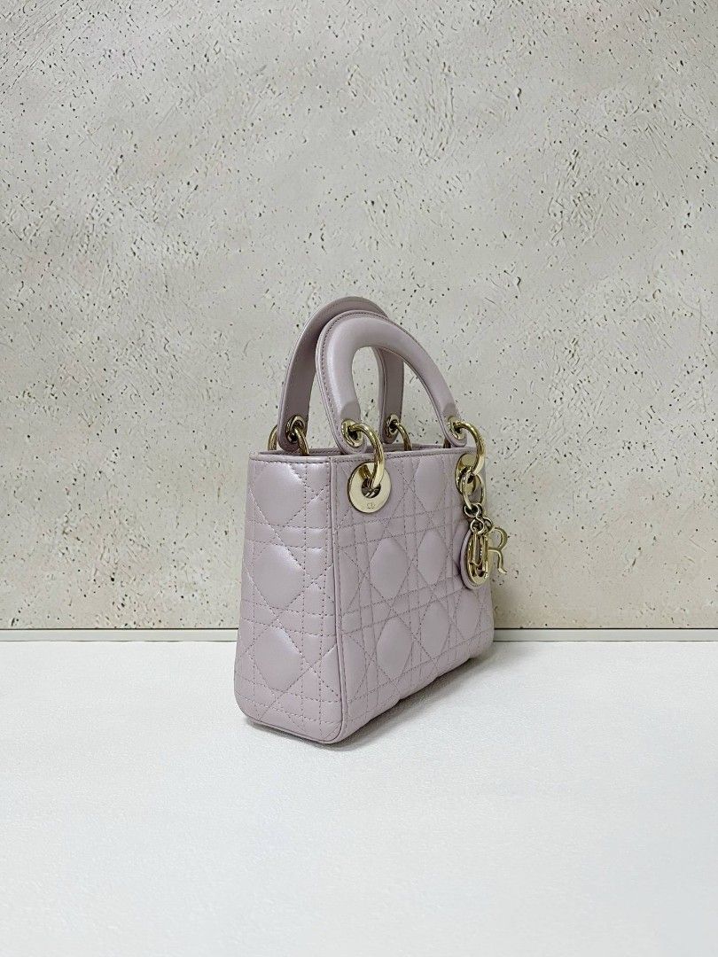 Dior Lady Dior Mini in Purple Pear lescent GHW, Luxury, Bags & Wallets ...