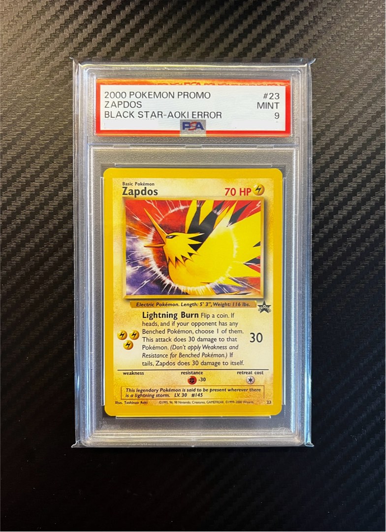 [Error Card] Pokemon Promo Zapdos Black Star-Aoki Error vintage PSA 9 ...