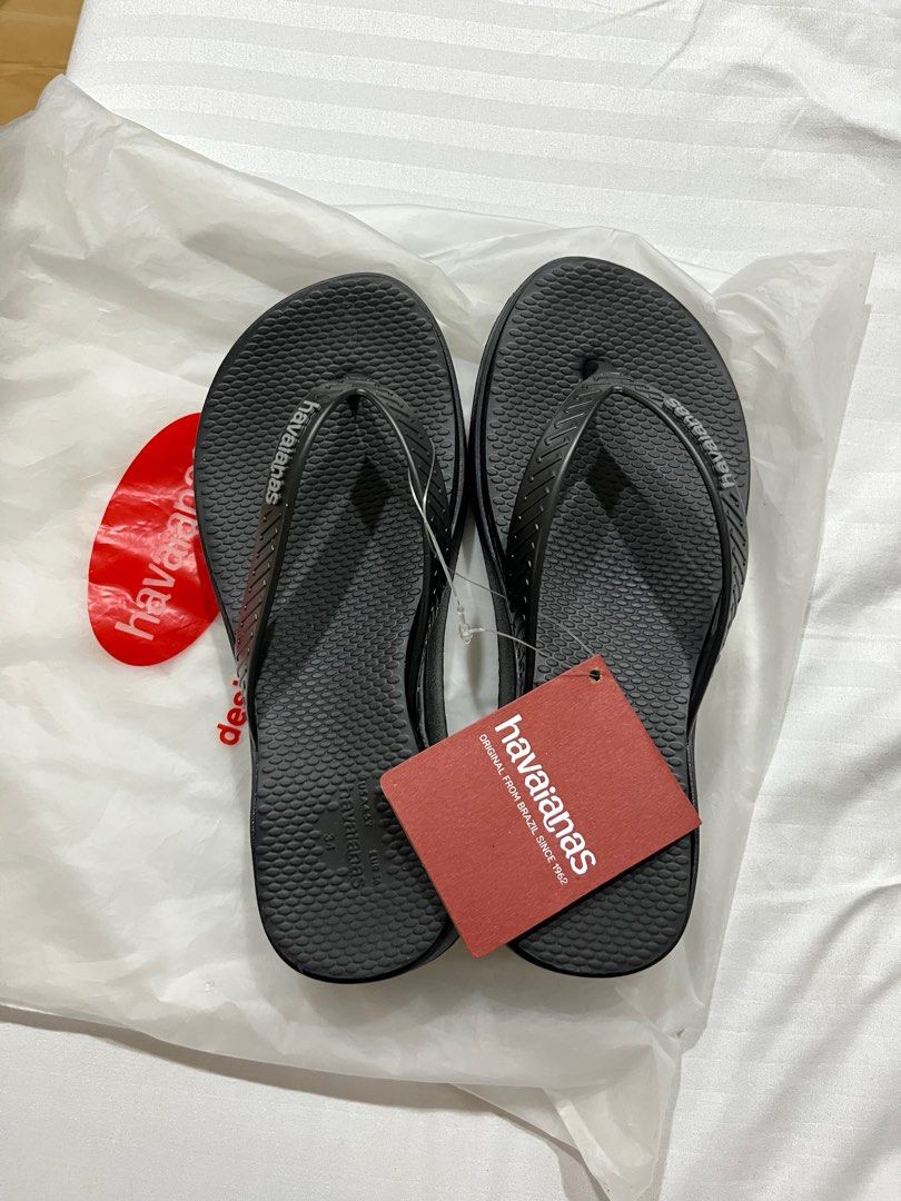 Havaianas High Platform Black, Women's Fashion, Footwear, Slippers and ...