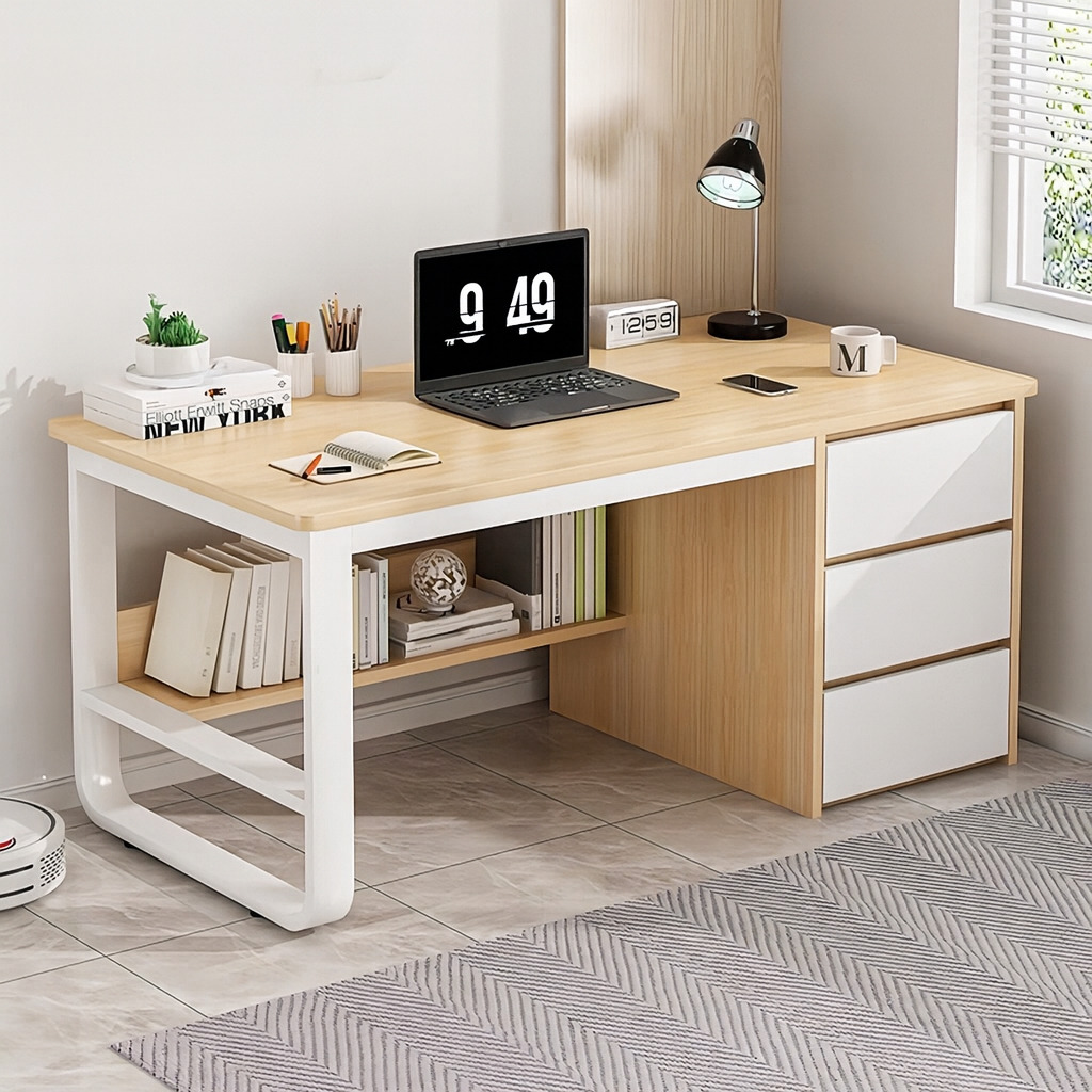 Home Office Study Desk | Modern Computer Writing Table | Spacious ...