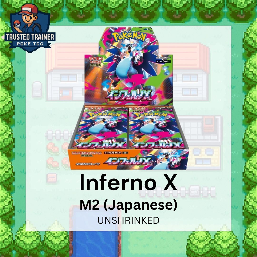 Pokemon TCG: Inferno X ME2 (Japanese) Booster Box - Unshrunk, Hobbies ...
