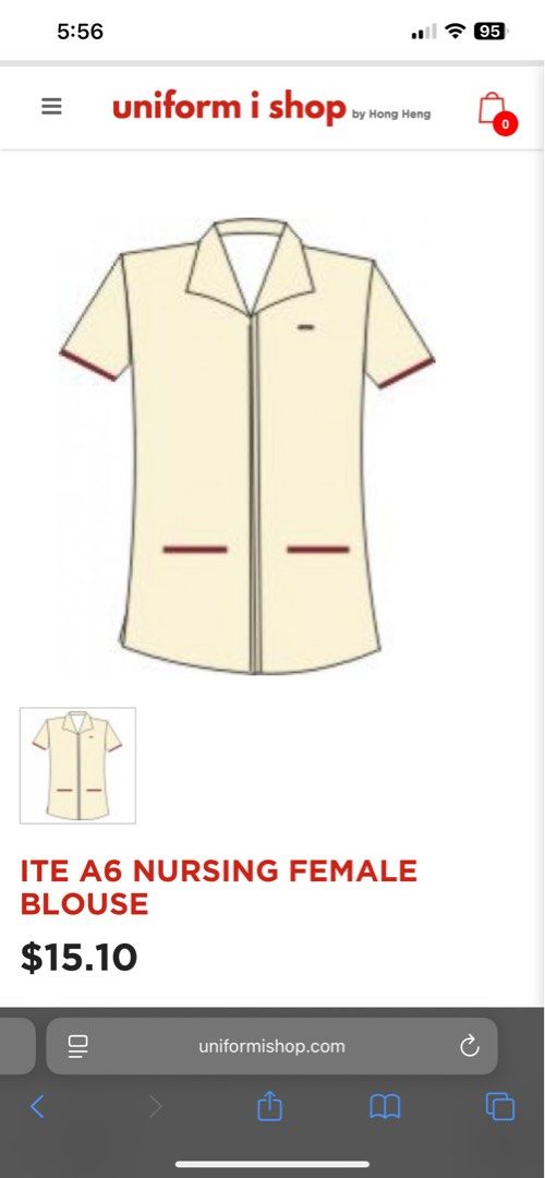 ITE Nursing Uniforms, Women's Fashion, Tops, Shirts on Carousell