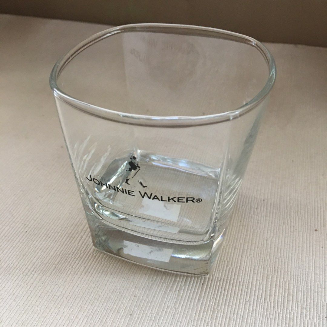 Johnnie Walker Black Square Base Glass, Looking For on Carousell