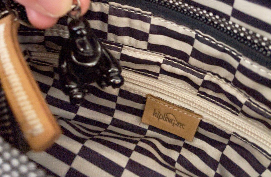 Kipling Crossbody Bag - Black and White, Women's Fashion, Bags ...