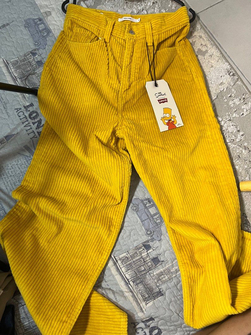 Levi's x The Simpsons High Loose Corduroy Jeans, Women's Fashion ...