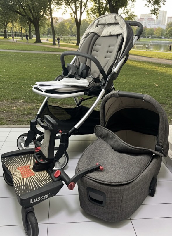 Mamma&Pappas Flip XT2 Stroller with Bassinet & Lascal Board, Babies ...