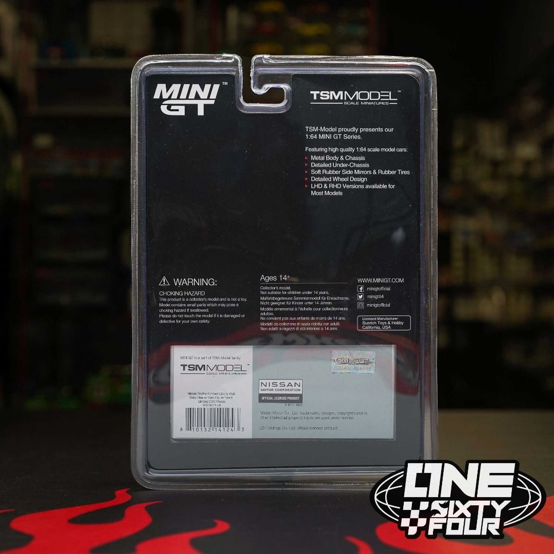 MINI GT #712 NISSAN SKYLINE KENMERI LIBERTY WALK BABY BLUE - IMX 2025 ...