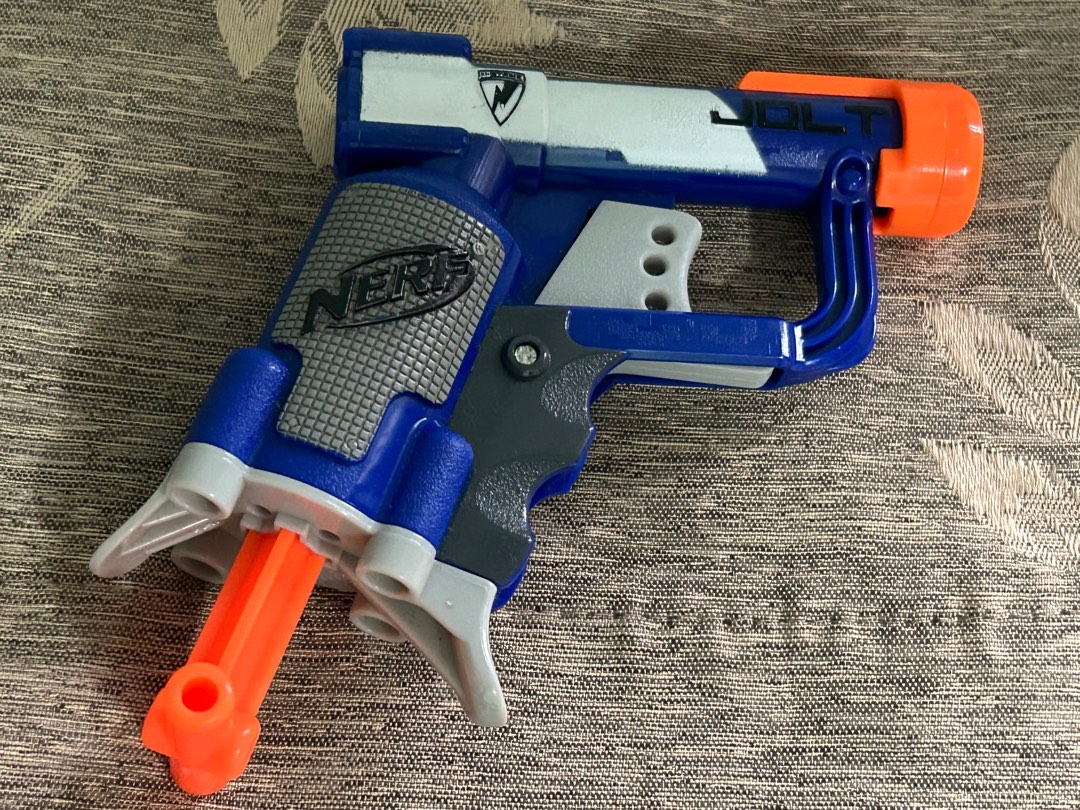 Mini Nerf Jolt Blaster - Blue and Orange, Hobbies & Toys, Toys & Games ...