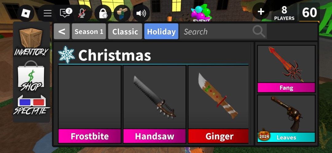 MM2 Knife and Gun Collection, Video Gaming, Gaming Accessories, In-Game ...