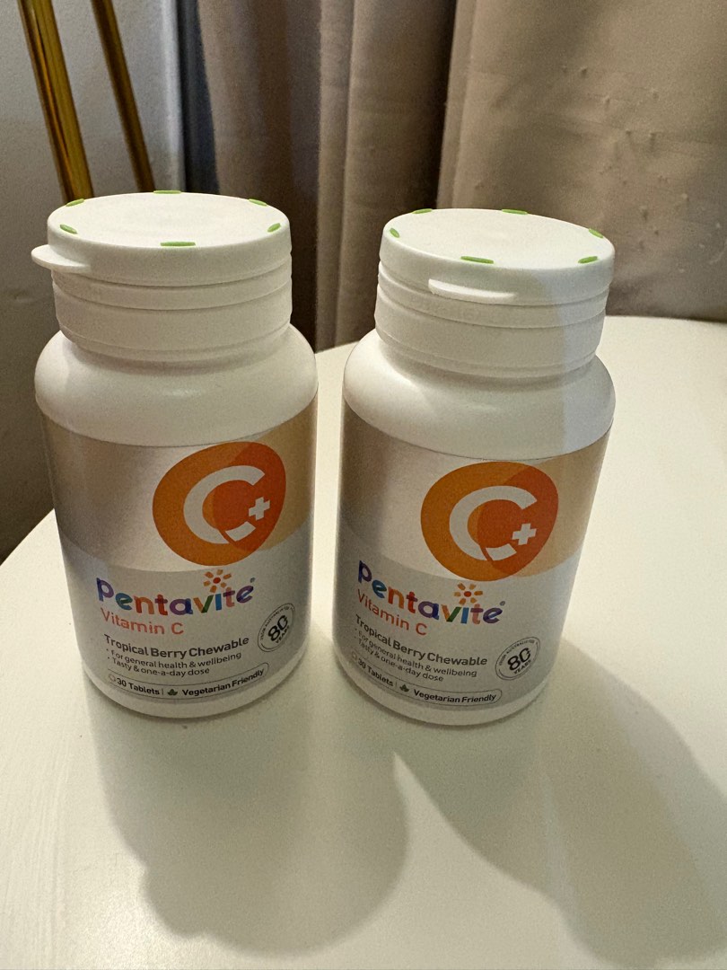 Penta-vite Vitamin C Tropical Berry Chewable, Health & Nutrition ...