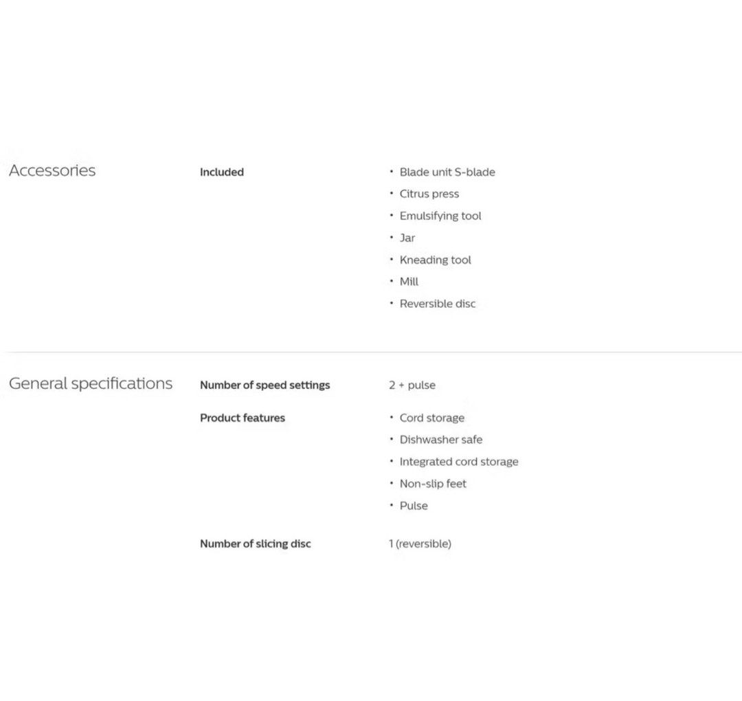 Philips Food Processor 850W - Like New, TV & Home Appliances, Kitchen ...