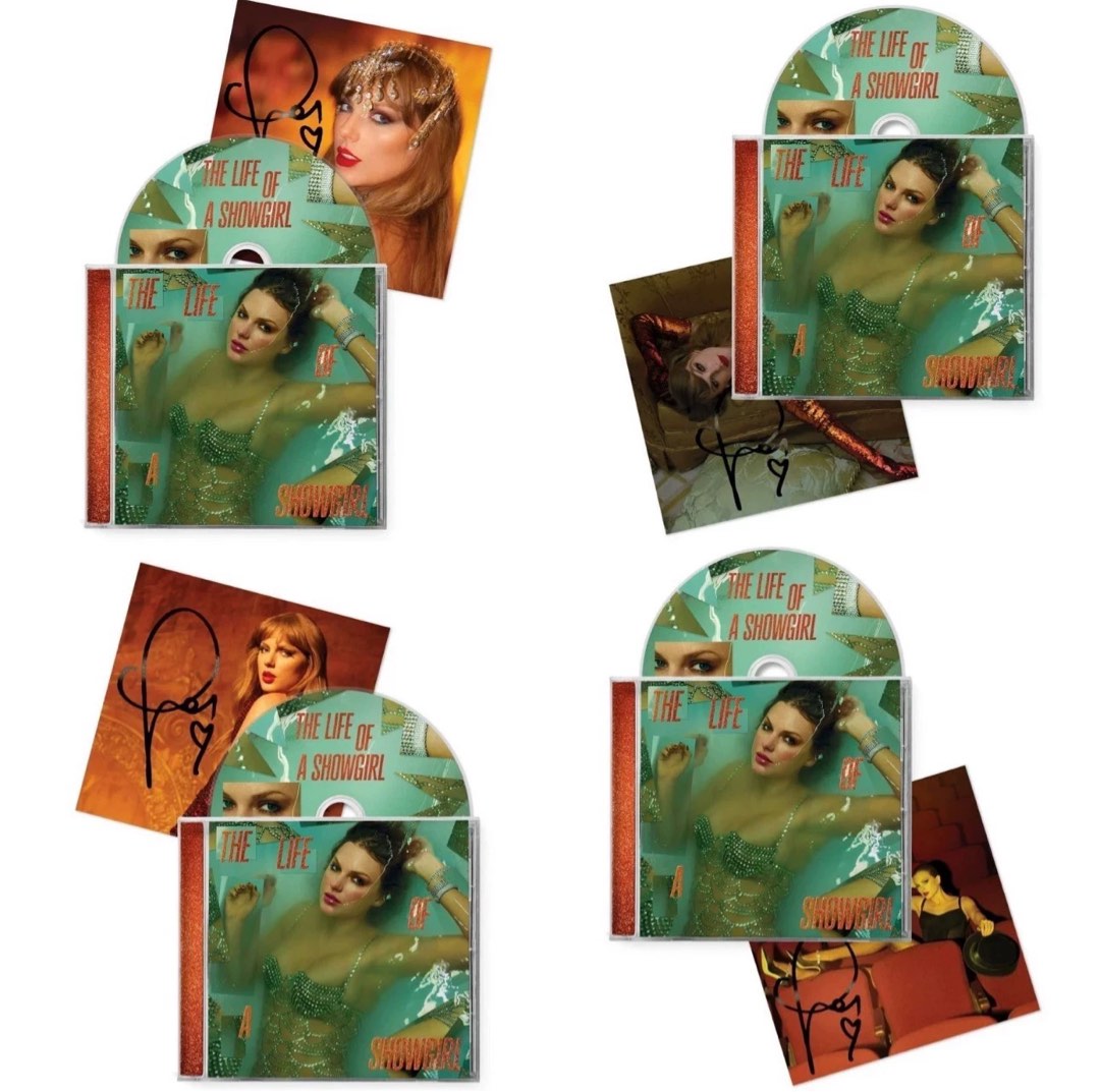 Signed Taylor Swift - The Life of a Showgirl Signed CD, Hobbies & Toys ...