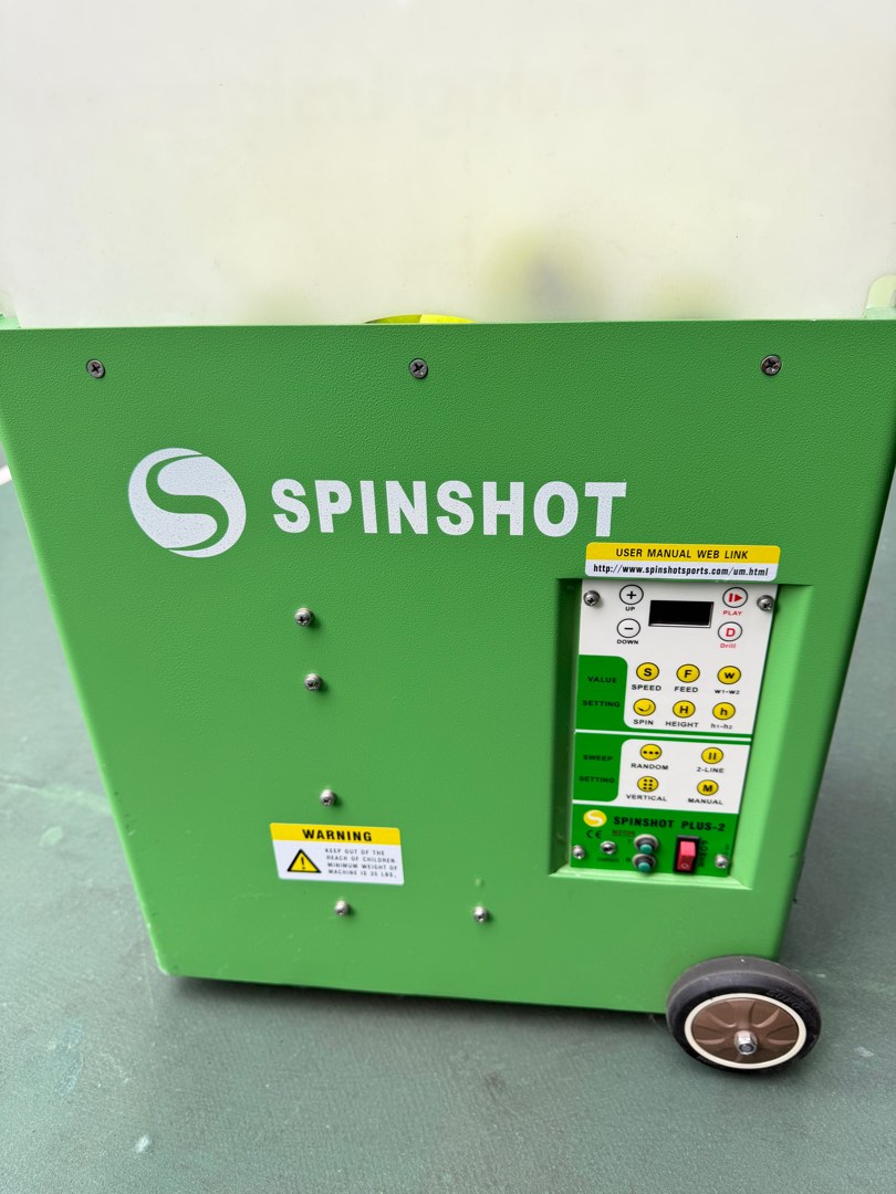 Spinshot Plus-2 Tennis Ball Machine, Sports Equipment, Sports & Games ...