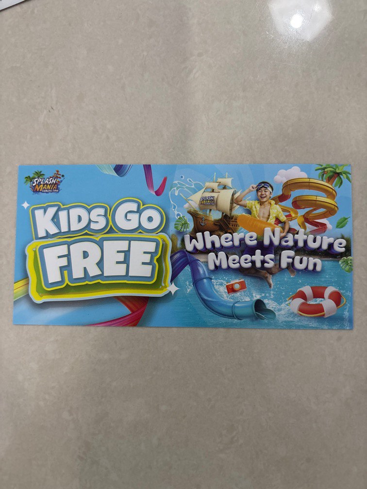 SPLASH MANIA KID TICKET, Looking For on Carousell