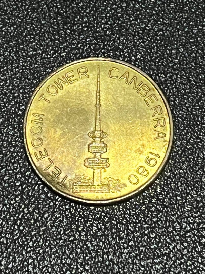 TELECOM TOWER CANBERRA 1980 Medallion token, Hobbies & Toys ...