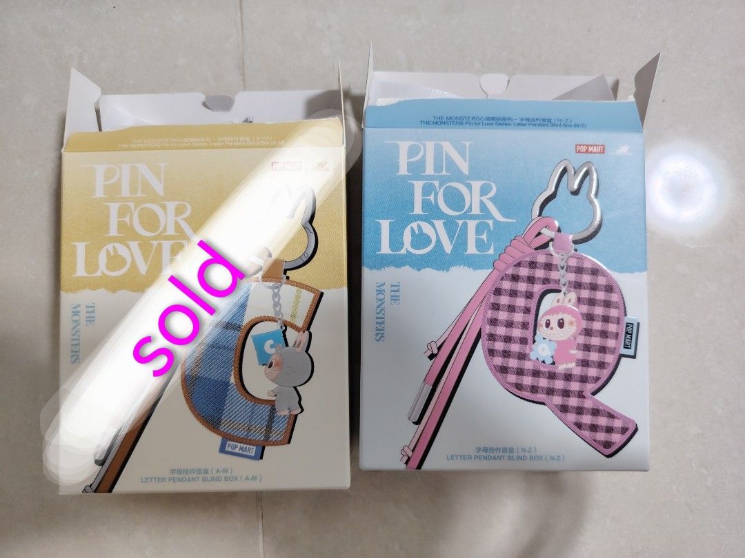 WTS: BNIF The Monsters Pin for Love Letter Pendant Blind Box - LETTER X ...