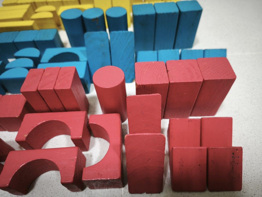 Hape wooden blocks 100 pc, Hobbies & Toys, Toys & Games on Carousell