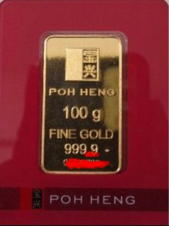 Chow Tai Fook Gold Bar - 100g (Can trade with SK or Poh Heng 999 Gold ...