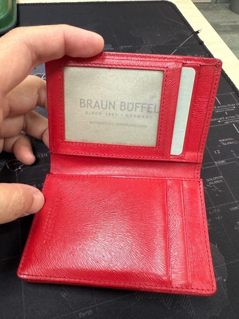 Braun Buffel Red Leather Wallet, Women's Fashion, Bags & Wallets ...