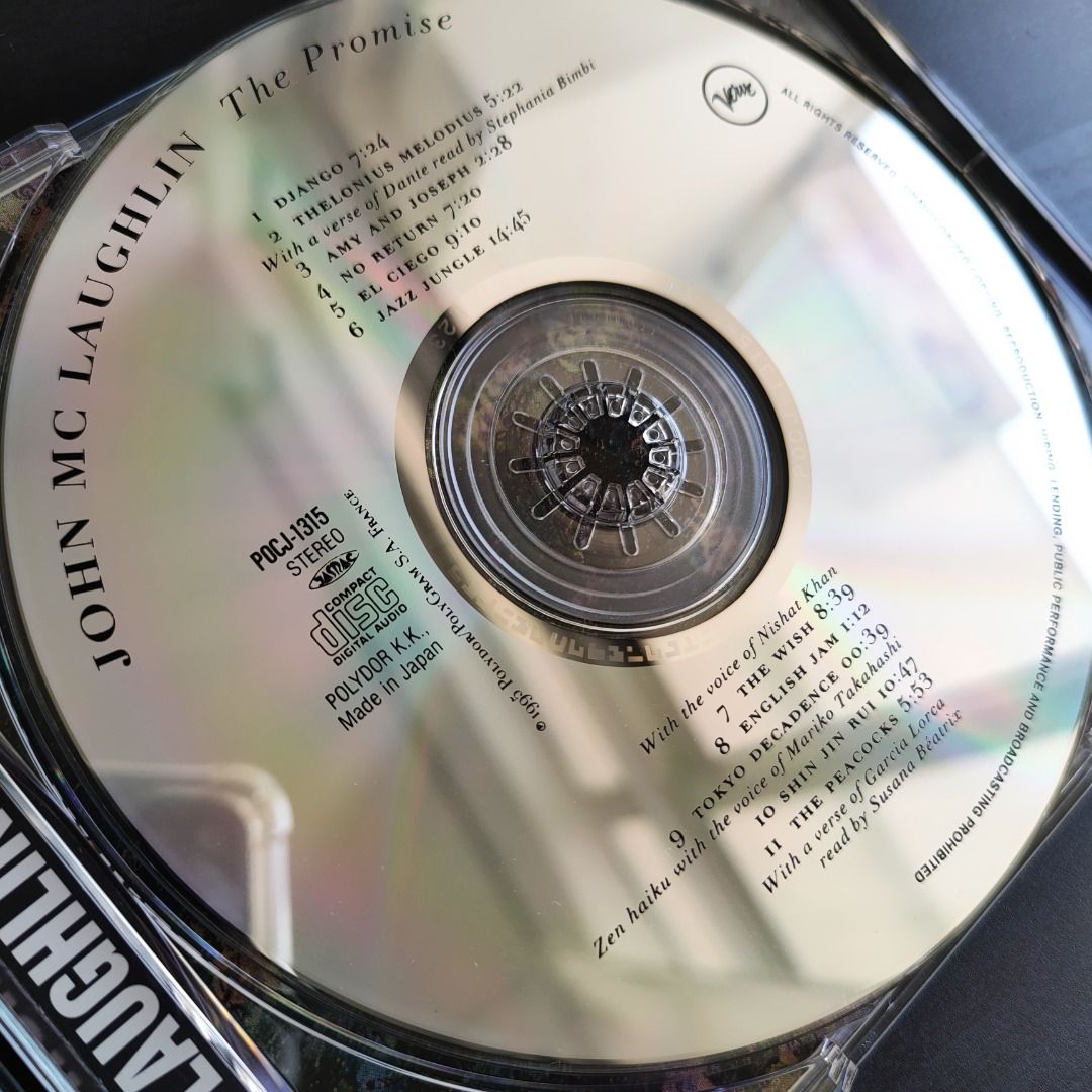 CD / AUDIOPHILE, VERVE / JAPAN 1ST PRESS (1996) / JOHN MC LAUGHLIN : THE PROMISE / JEFF BECK ...