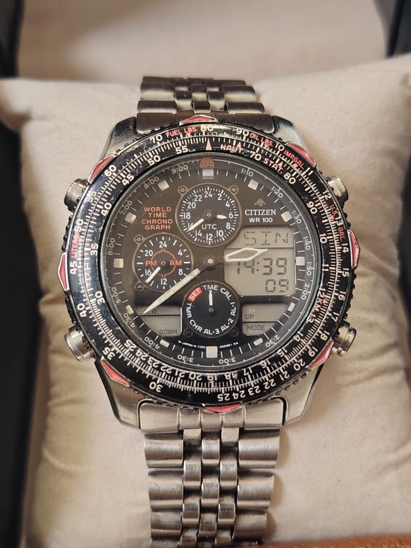 Citizen WR100 World Time Chronograph Watch, Men's Fashion, Watches ...