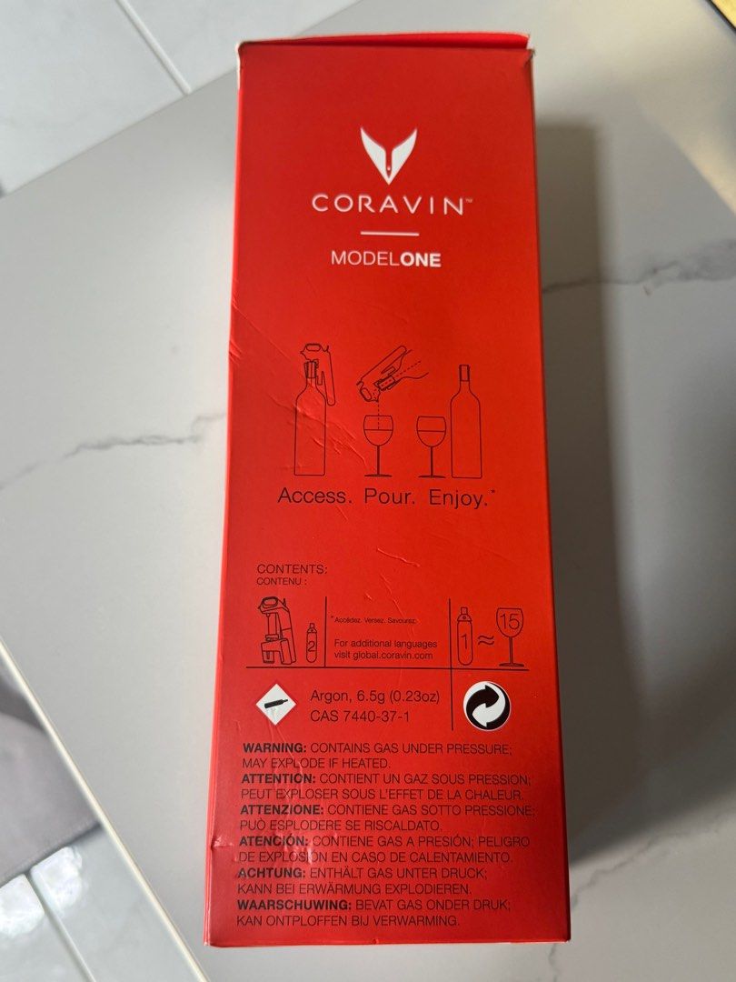 Coravin Model One Wine Preservation System, TV & Home Appliances, Kitchen Appliances, Wine ...