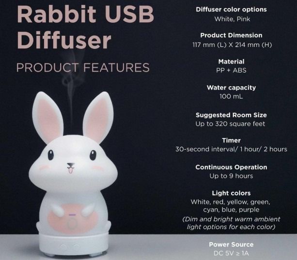Doterra Rabbit Diffuser (Limited Edition), Furniture & Home Living ...