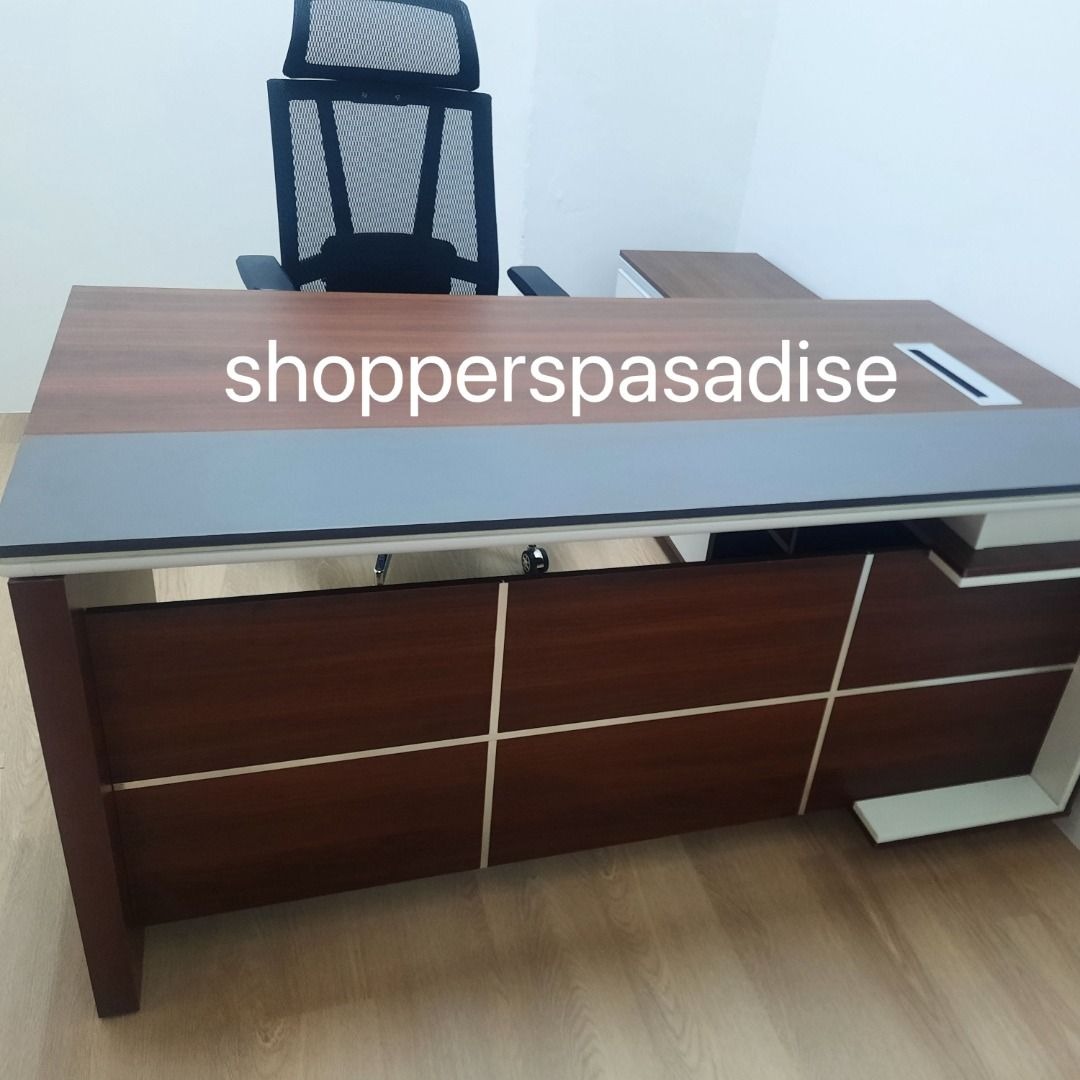 DT 018 Director Table w Swappable Cabinet/Executive Table photo ...