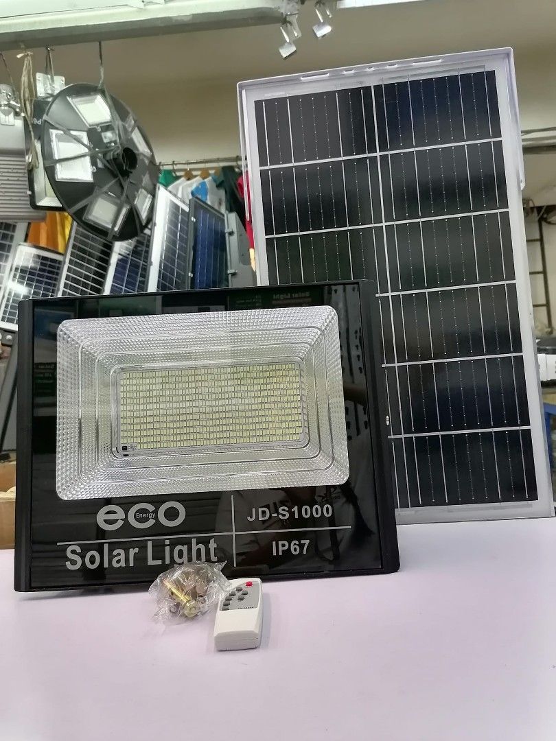 Eco Solar Light JD-S500/S1000/S2000/S300/S800, Furniture & Home Living ...