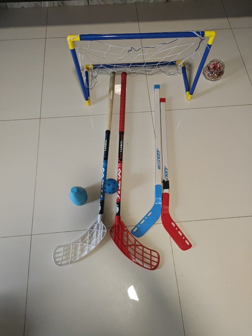 Floor Hockey Set with Goal and Sticks, Sports Equipment, Other Sports ...