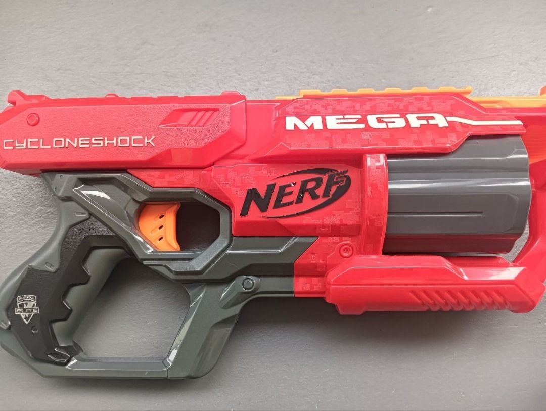 [FREE BULLETS] Authentic Nerf Mega Cycloneshock foam bullet blasters ...