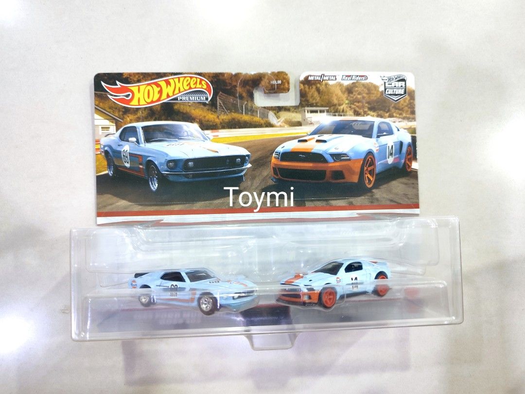 Hot Wheels Premium Twinpack Ford Mustang Gulf, Hobbies & Toys, Toys ...