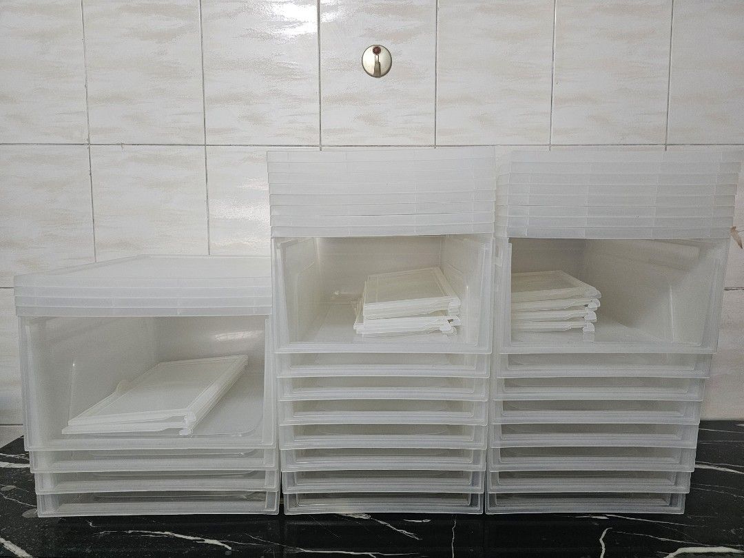 Modular Retractable Lid Shoe Box, Furniture & Home Living, Home ...