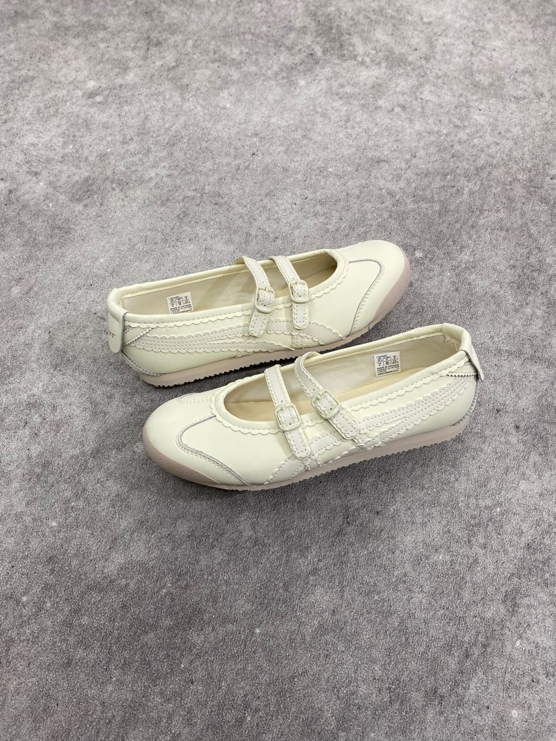 ONITSUKA BALLET CREAM, Fesyen Wanita, Sepatu di Carousell