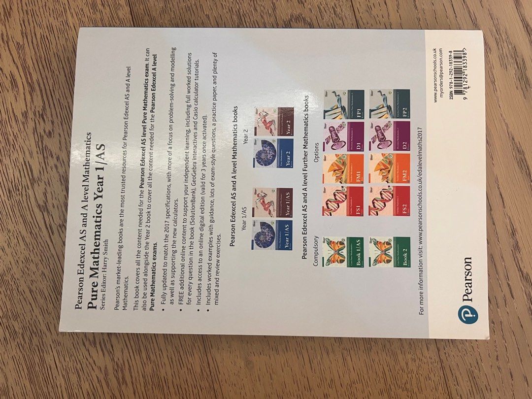 Pearson Edexcel Pure Mathematics Year 1/AS, 興趣及遊戲, 書本 & 文具, 教科書 - Carousell