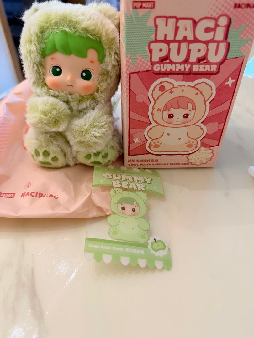 POP MART HACI PUPU Gummy Bear Green Apple, Hobbies & Toys, Toys & Games ...