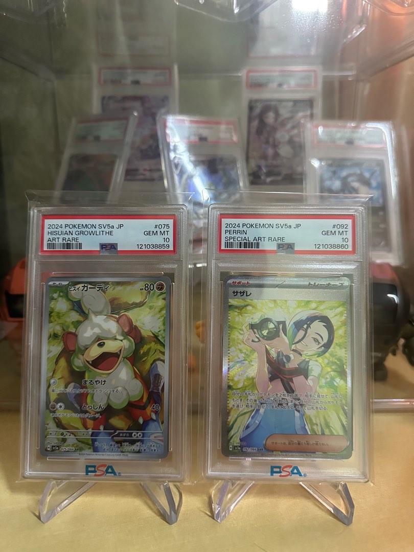 PSA 10 Pokemon SV5a JP Hisuian Growlithe & Perrin Cards, Hobbies & Toys ...
