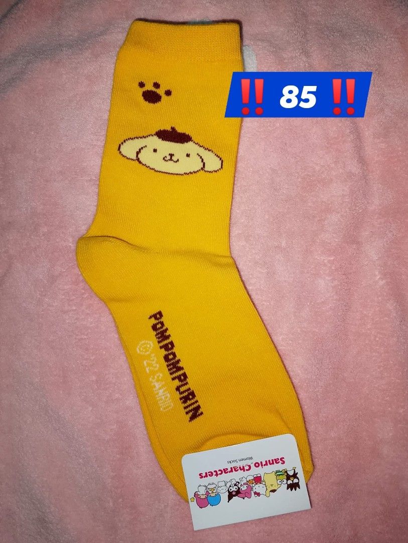Sanrio Pom Pom Purin Socks, Women's Fashion, Watches & Accessories, Socks & Tights on Carousell