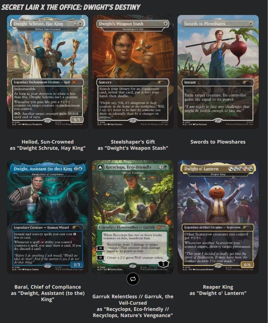 Secret Lair x The Office: Dwight's Destiny Foil Edition , Hobbies ...