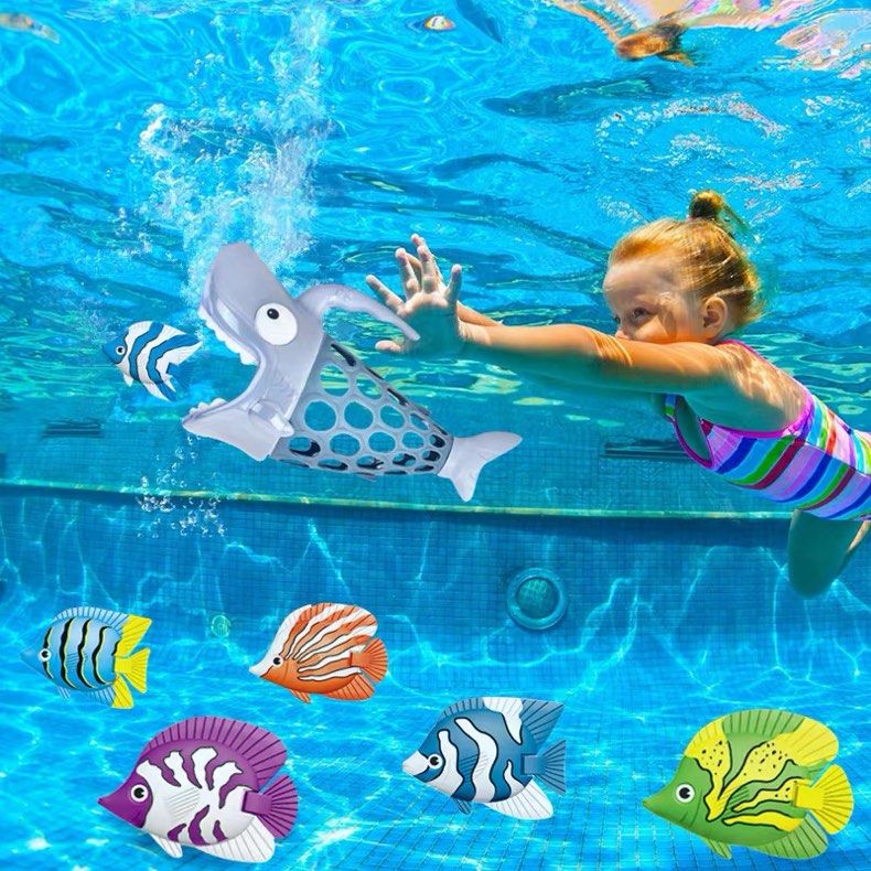 Shark Pool Toy with Fish, Babies & Kids, Infant Playtime on Carousell
