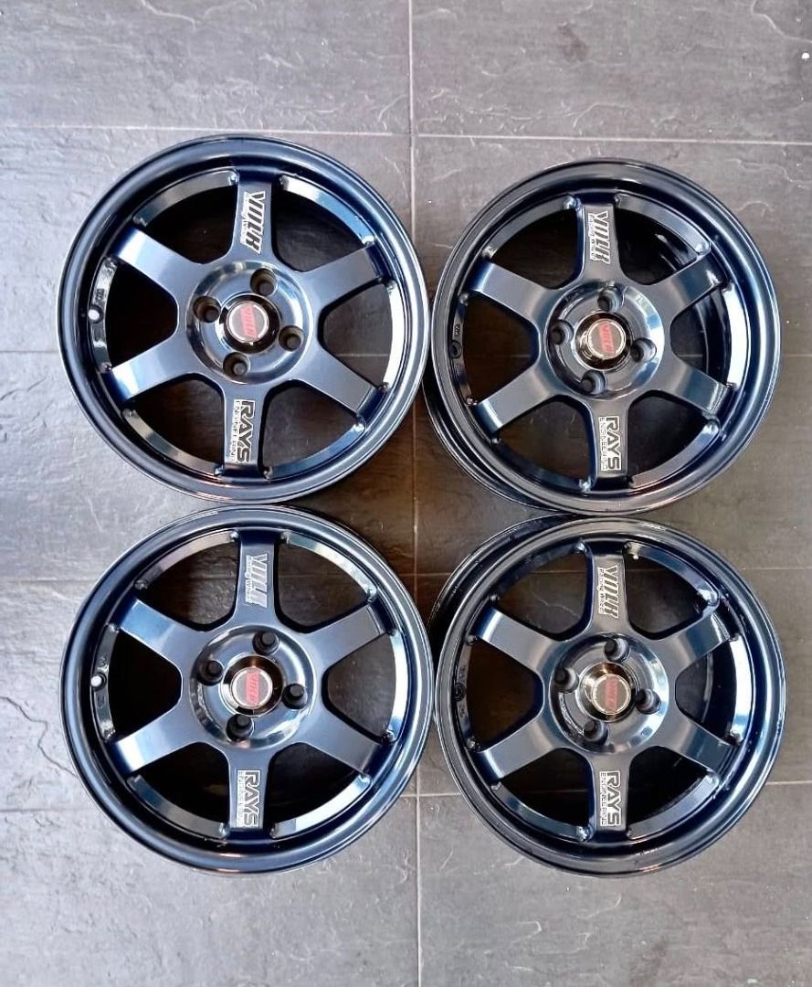 SPORT Rim TE37 AUTO OPTION 15" MYVI SAGA VIOS CITY JAZZ YARIS BEZZA ...