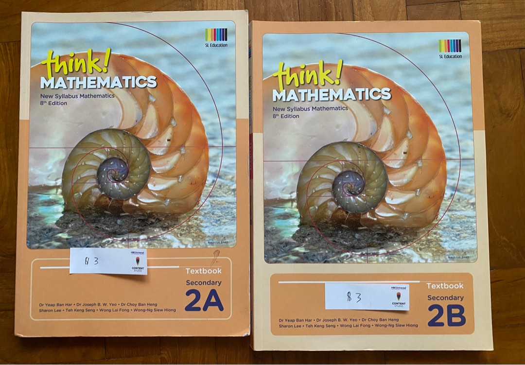 Think! Mathematics Secondary 2A & 2B Textbook, Hobbies & Toys, Books ...