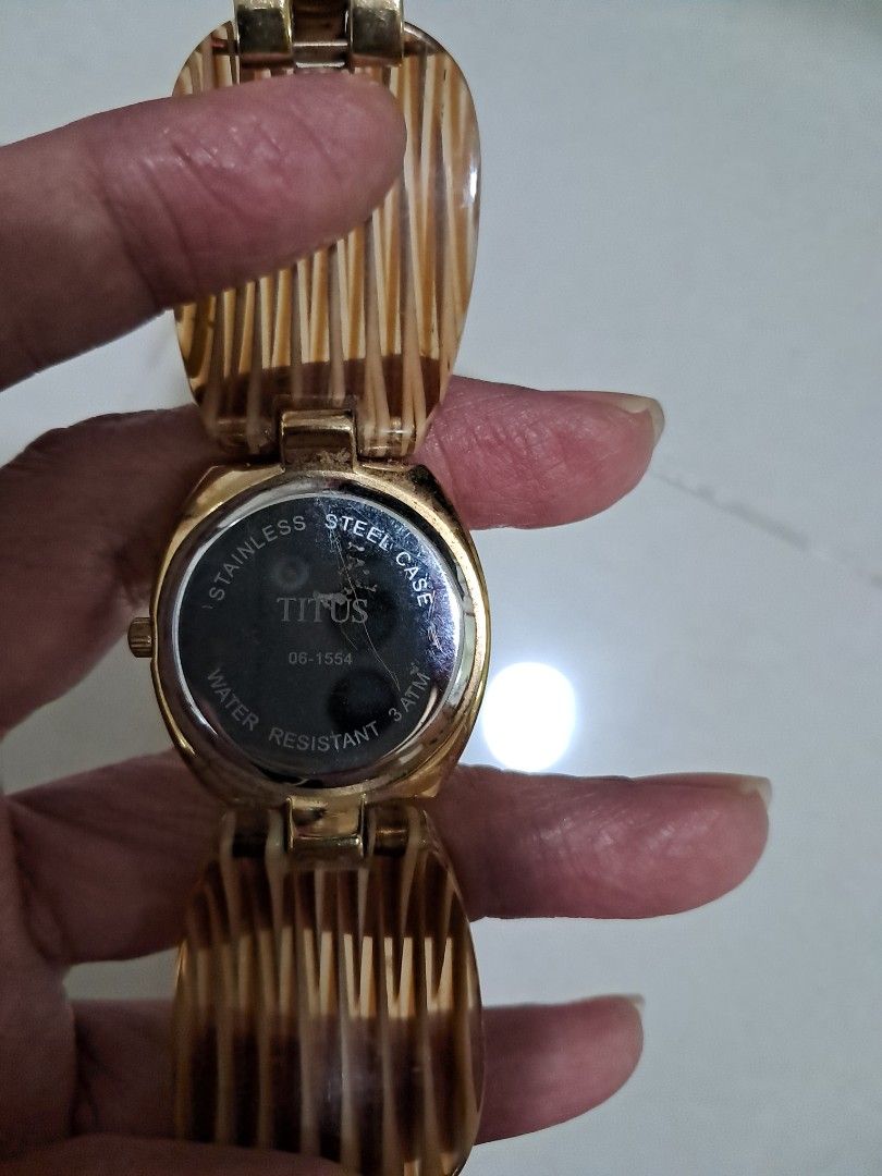 Titus Ladies Watch - Gold and Brown, Women's Fashion, Watches ...