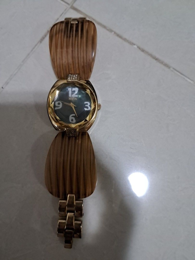 Titus Ladies Watch - Gold and Brown, Women's Fashion, Watches ...