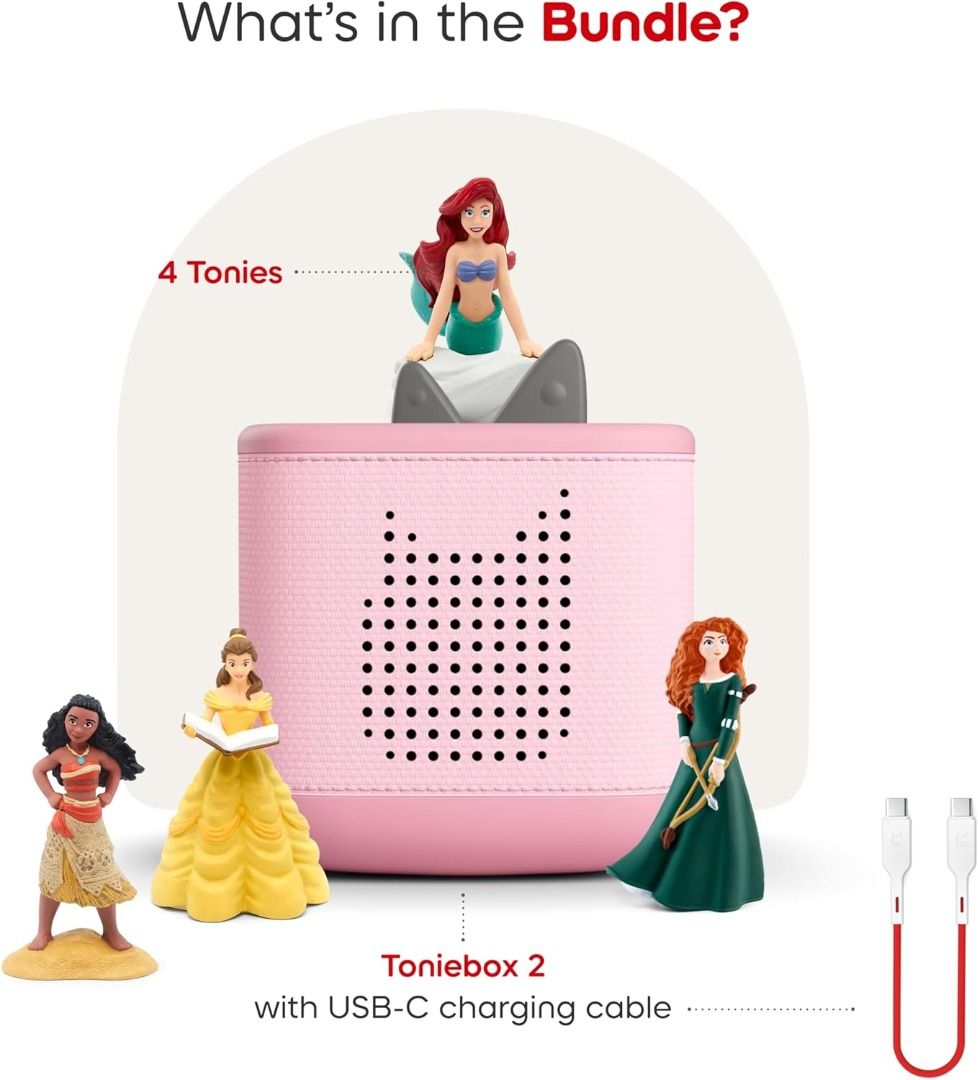 [ready] Toniebox 2 Audio Player Disney Princess Bundle for Kids 3+ with ...