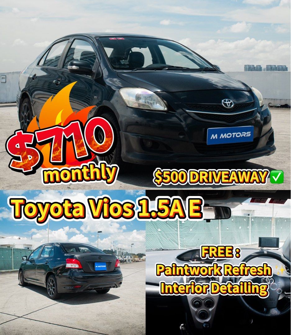 Toyota Vios 1.5 E (A), Cars, Used Cars on Carousell